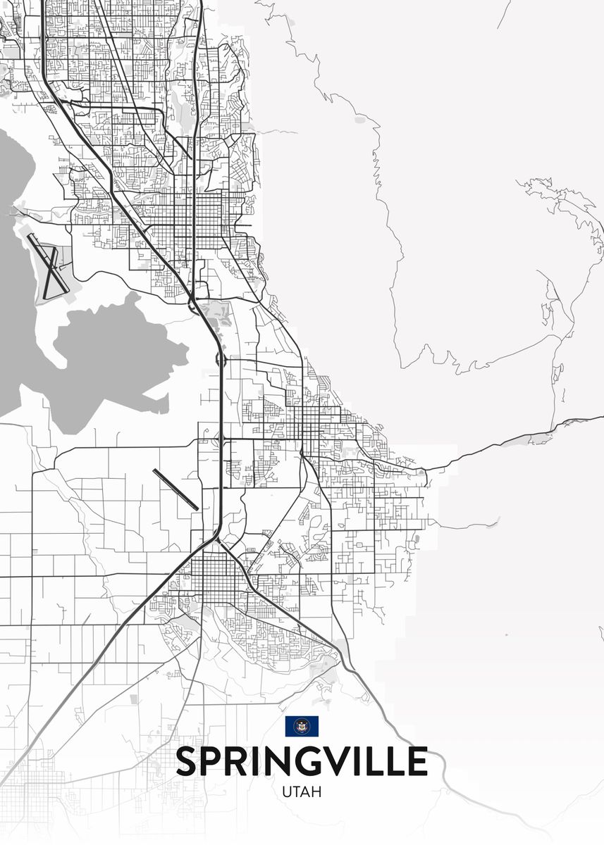 'Springville UT' Poster, picture, metal print, paint by IMR Designs ...