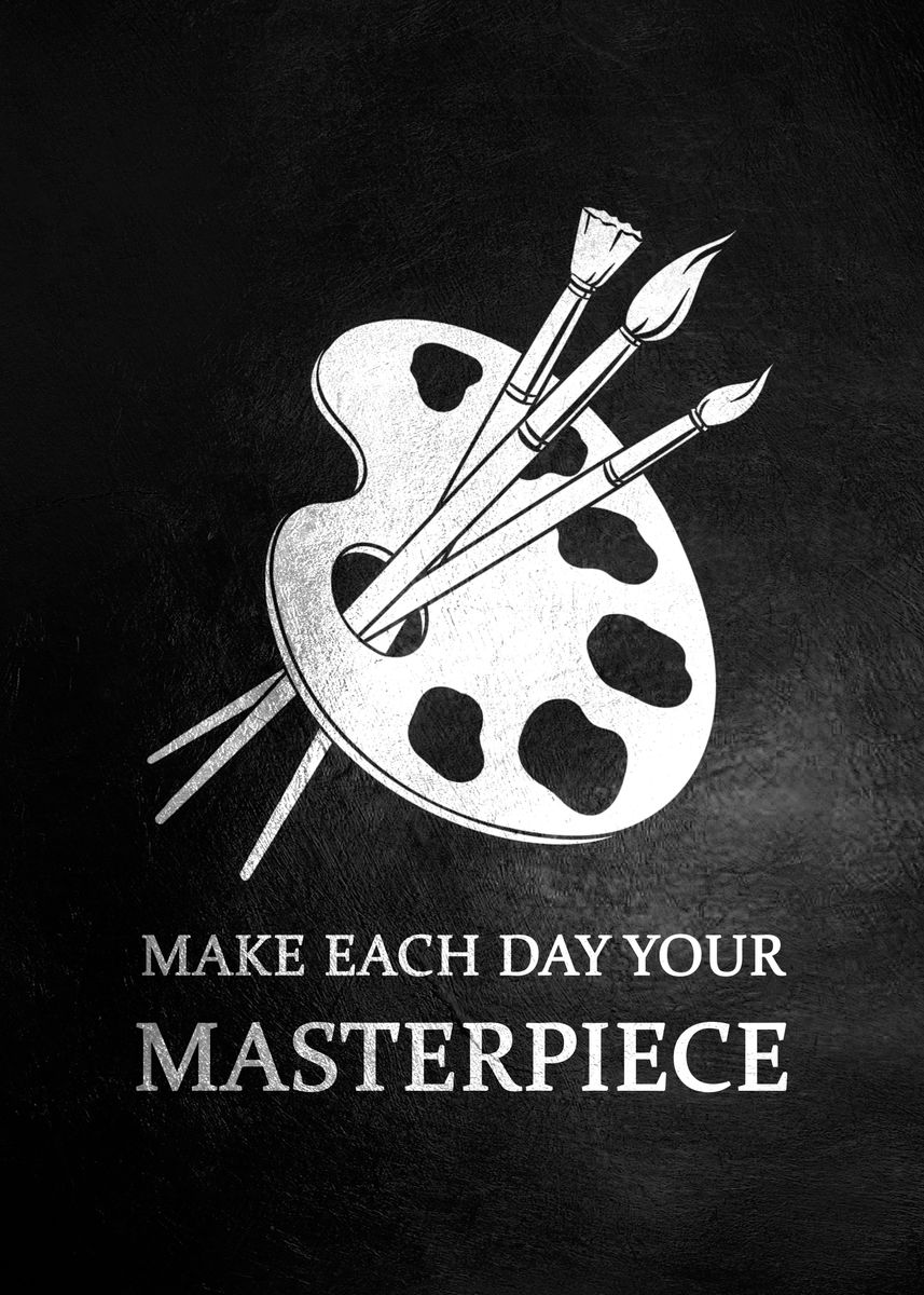 'Wooden Masterpiece Quote' Poster by ABConcepts | Displate