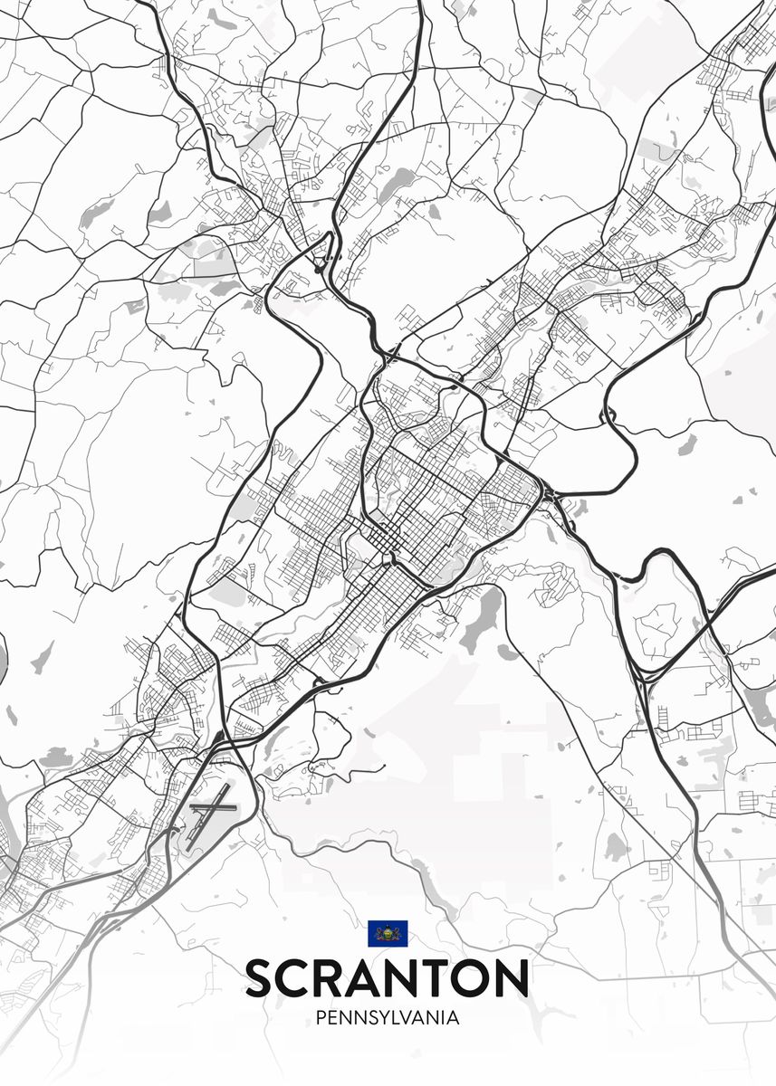 'Scranton PA' Poster, picture, metal print, paint by IMR Designs | Displate