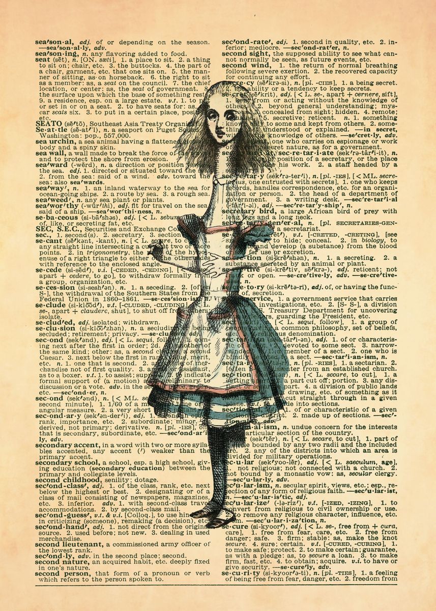 'Eat Me Alice in Wonderland' Poster, picture, metal print, paint by ...