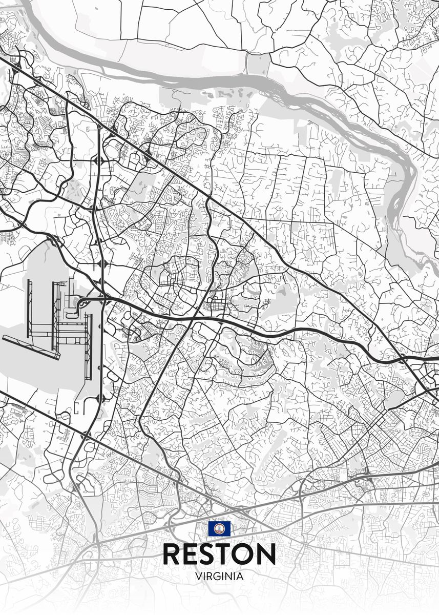 'Reston VA' Poster, picture, metal print, paint by IMR Designs | Displate