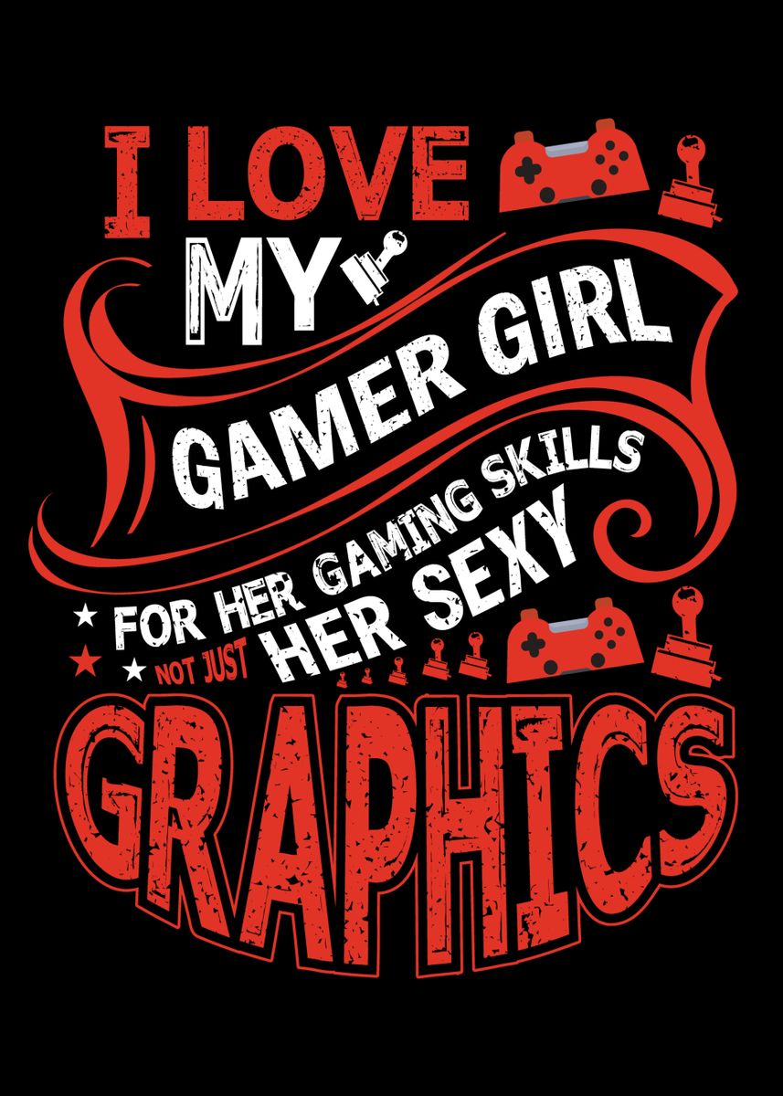 'Gamer Girl' Poster, picture, metal print, paint by ZS C O M M E R C E ...