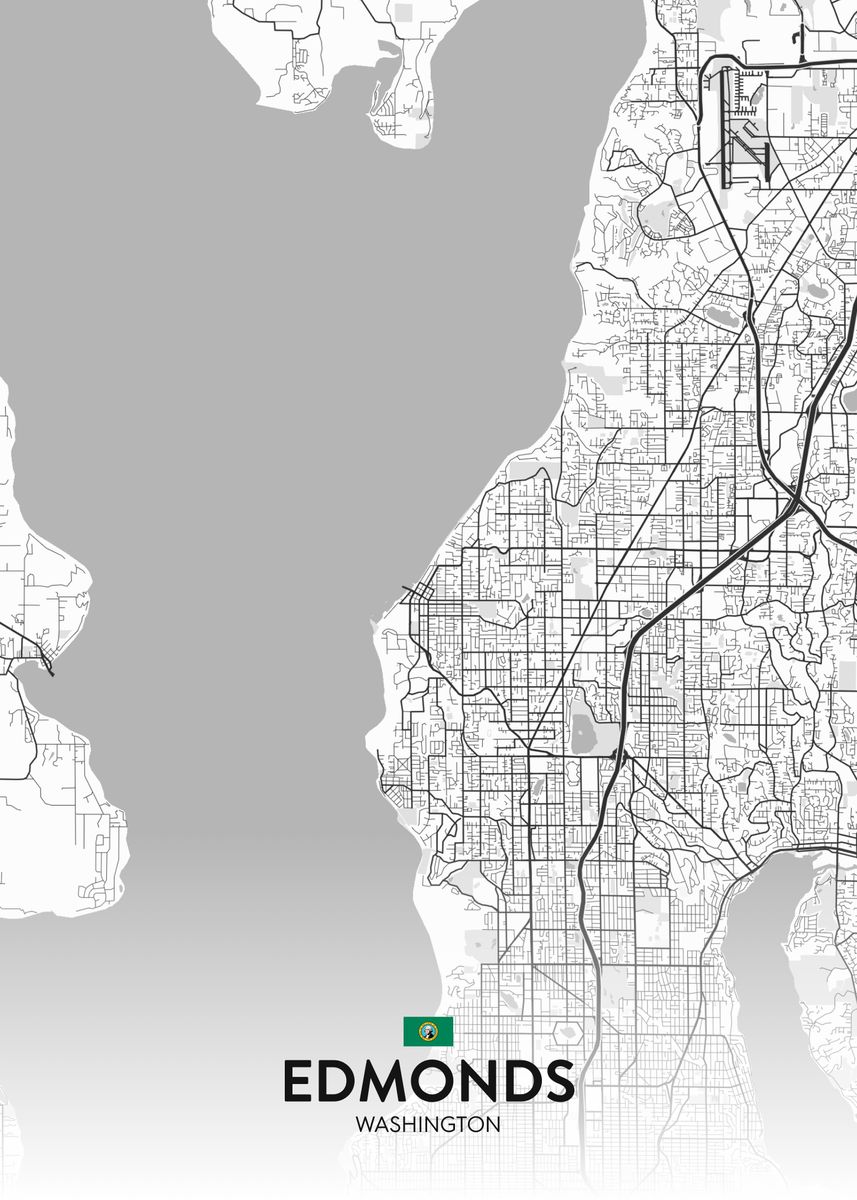 'Edmonds WA' Poster, picture, metal print, paint by IMR Designs | Displate