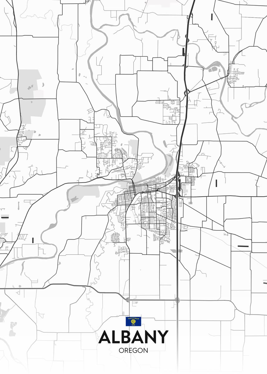 'Albany OR' Poster by IMR Designs | Displate