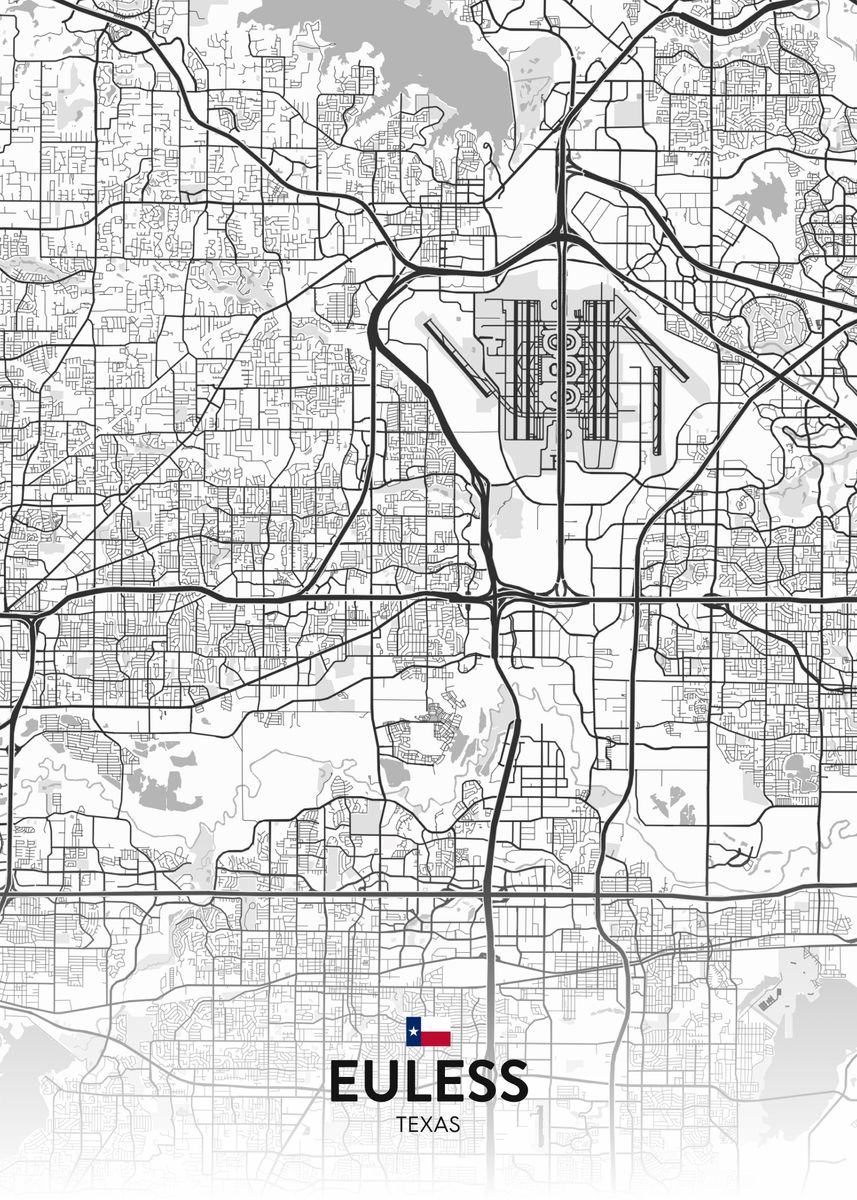 'Euless TX' Poster, picture, metal print, paint by IMR Designs | Displate
