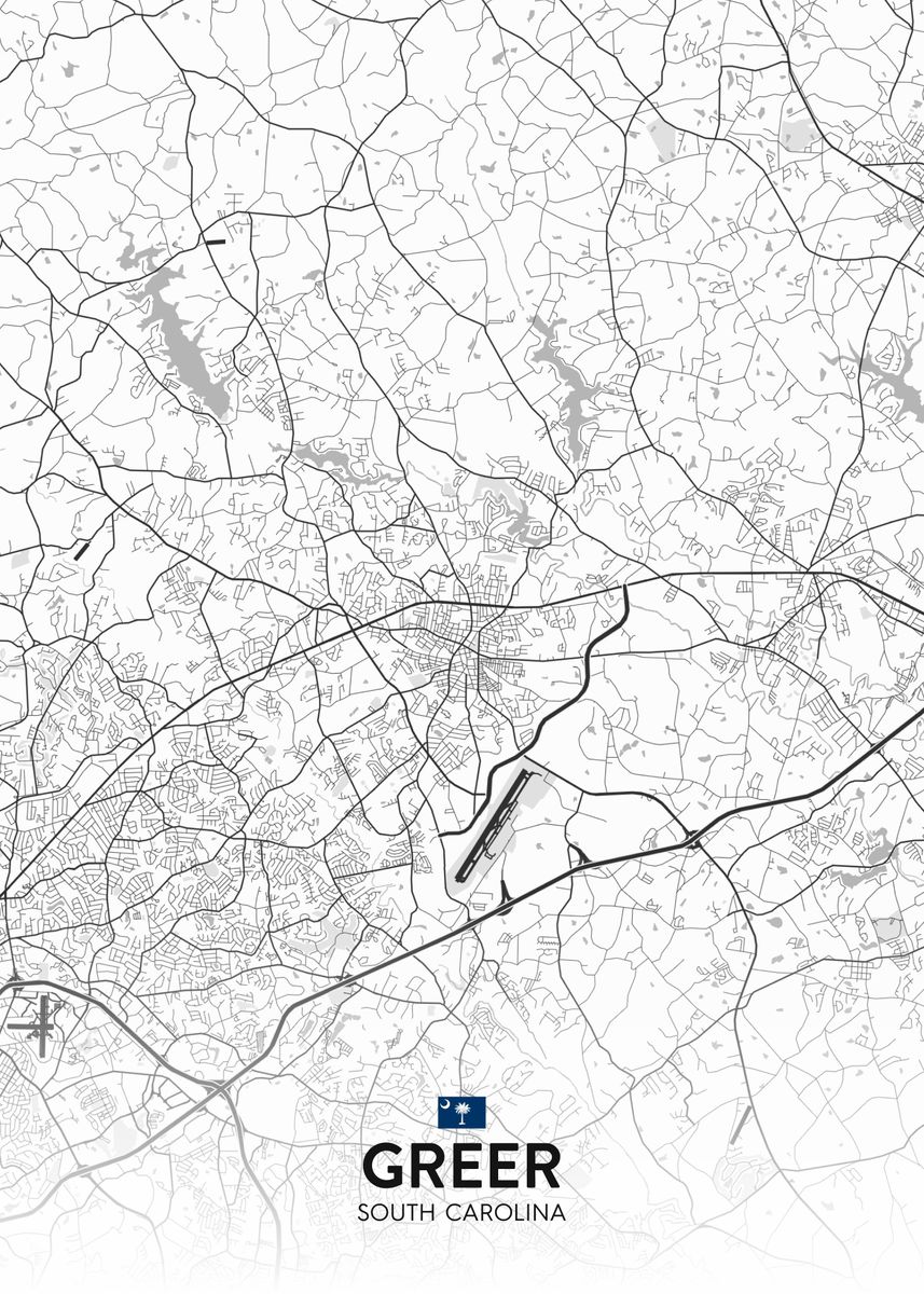 'Greer SC' Poster, picture, metal print, paint by IMR Designs | Displate