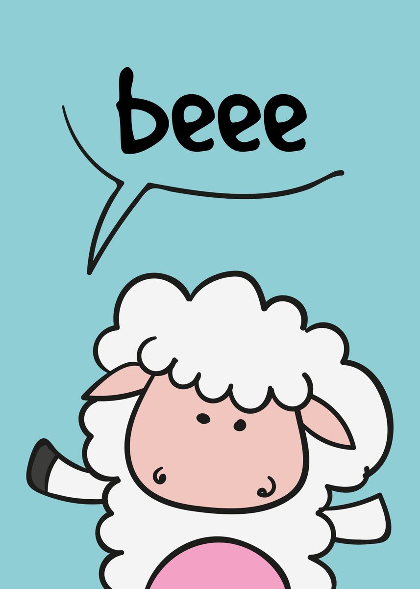'Sound of Sheep Beee' Poster, picture, metal print, paint by Human ...