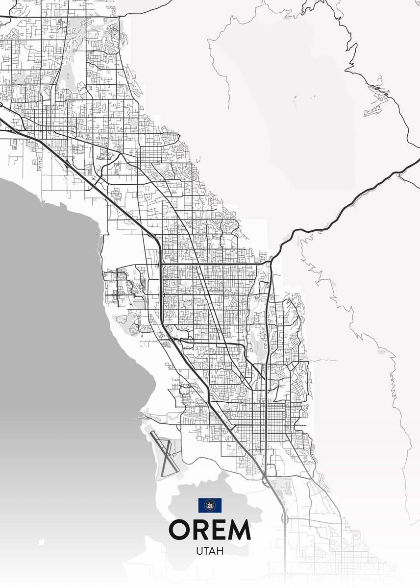 'Orem UT' Poster, picture, metal print, paint by IMR Designs | Displate