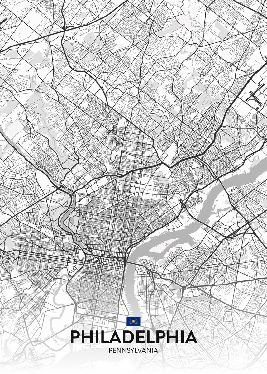 'Philadelphia PA' Poster, picture, metal print, paint by IMR Designs ...