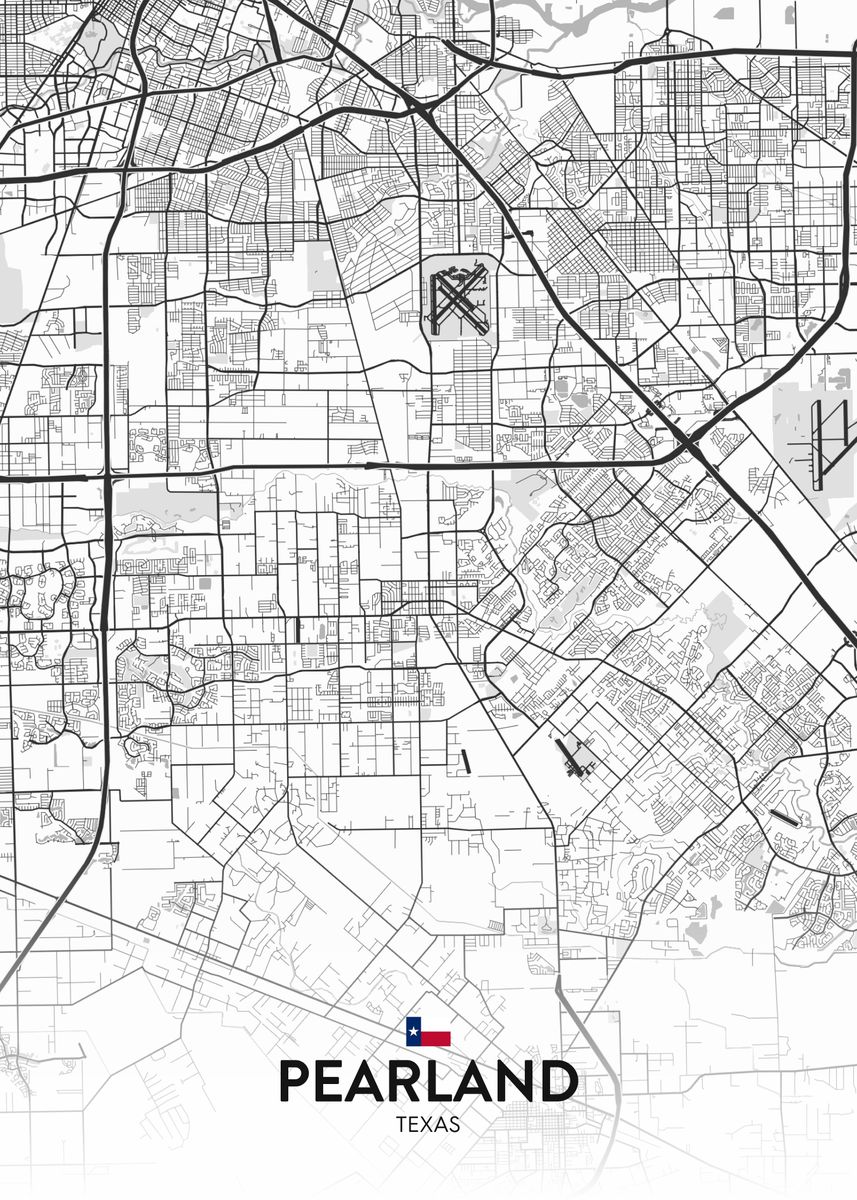 'Pearland TX' Poster, picture, metal print, paint by IMR Designs | Displate