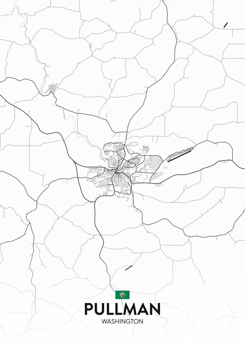 'Pullman WA' Poster, picture, metal print, paint by IMR Designs | Displate