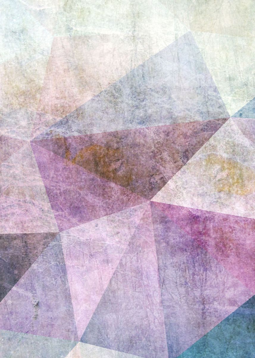 'POLYGONS ABSTRACT 2C' Poster, picture, metal print, paint by Pia ...