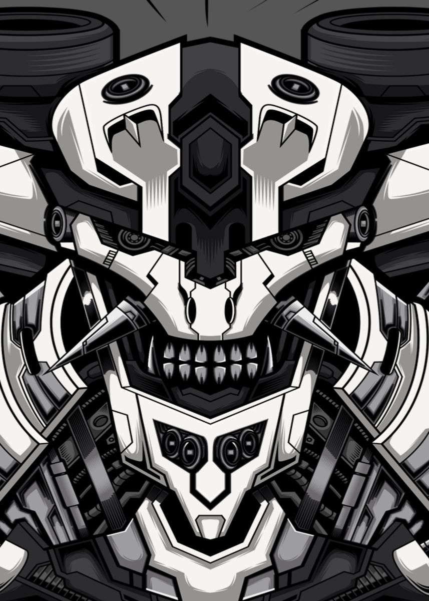'Angry robot mecha' Poster, picture, metal print, paint by Dark Zeka ...