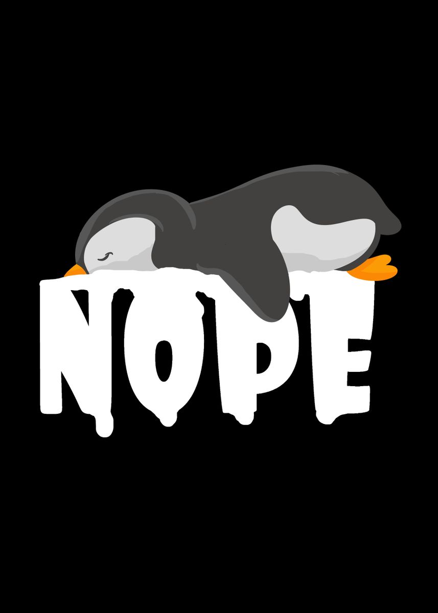 'Lazy Penguin' Poster, picture, metal print, paint by Lukes Pixel ...