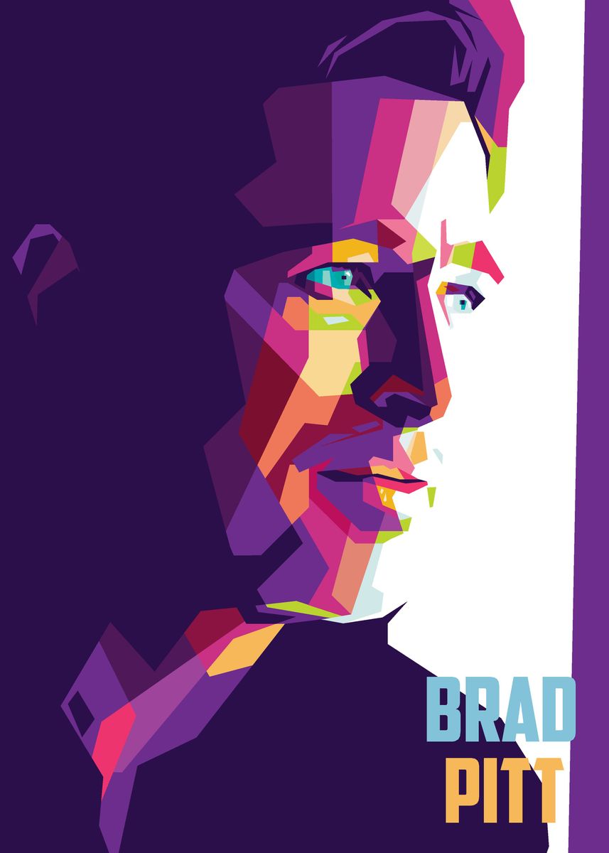 'Brad Pitt' Poster by Muhammad Renaldy | Displate