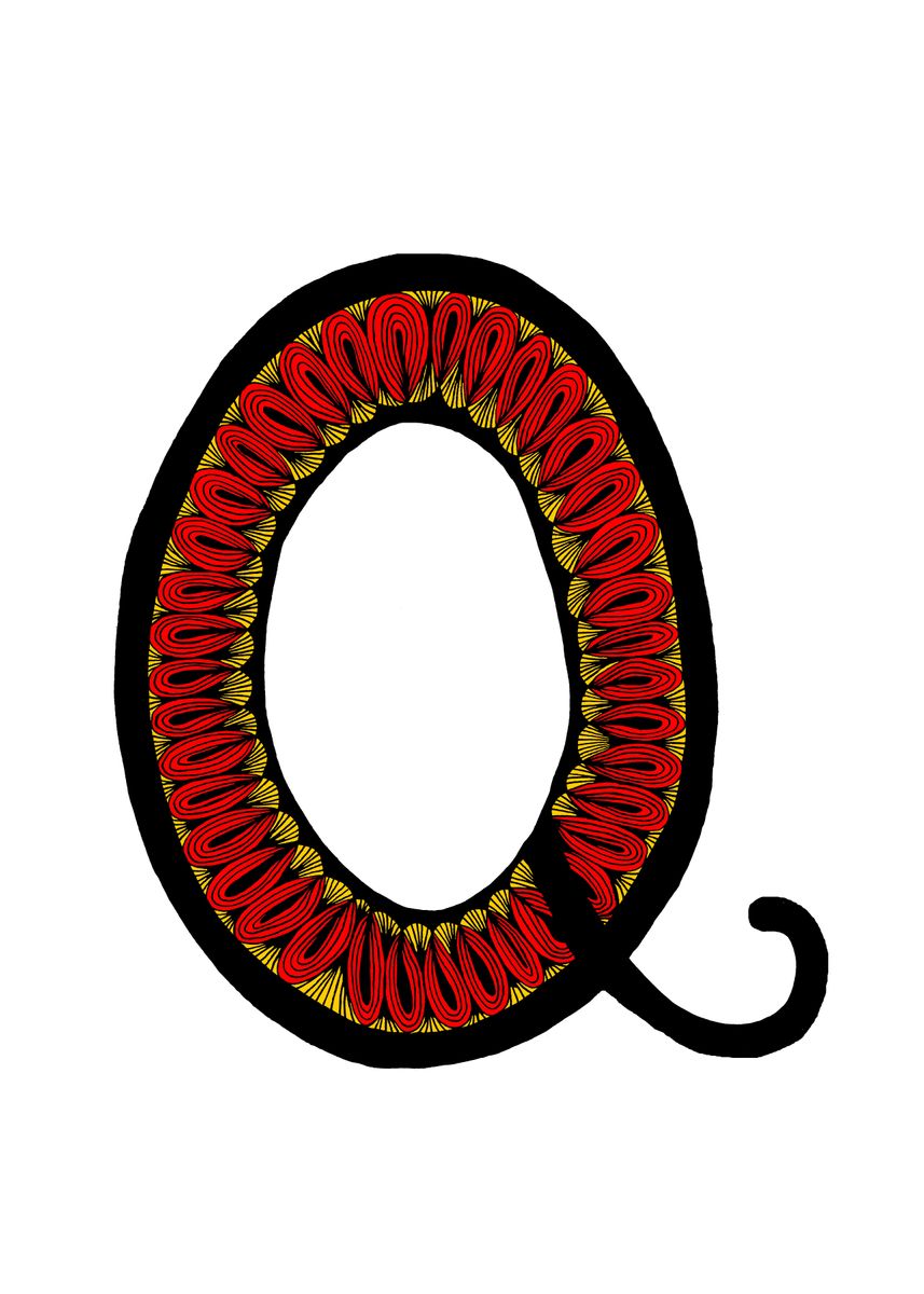 'Q Anon Red and Yellow' Poster, picture, metal print, paint by Marilyn ...