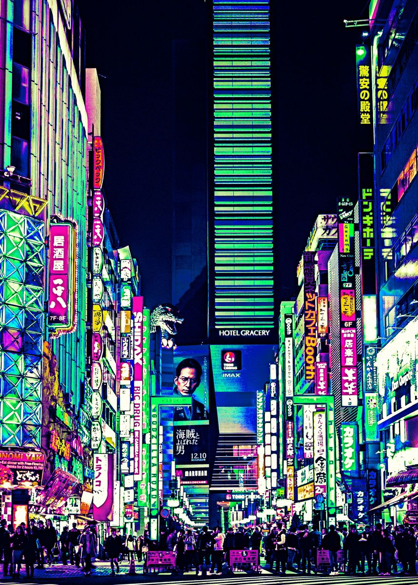 'Tokyo Five' Poster, picture, metal print, paint by EthectorArt | Displate