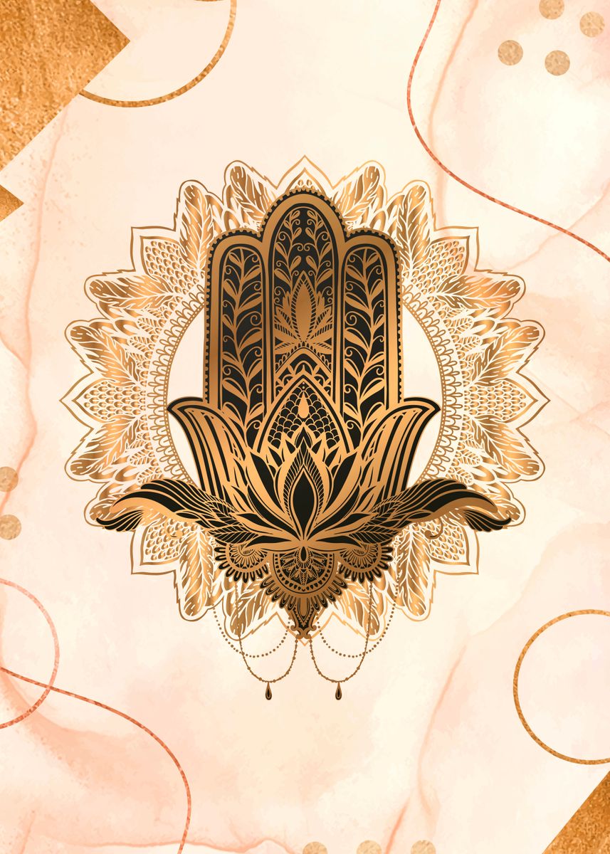 'Sacred Flower' Poster, picture, metal print, paint by AndrejZT | Displate