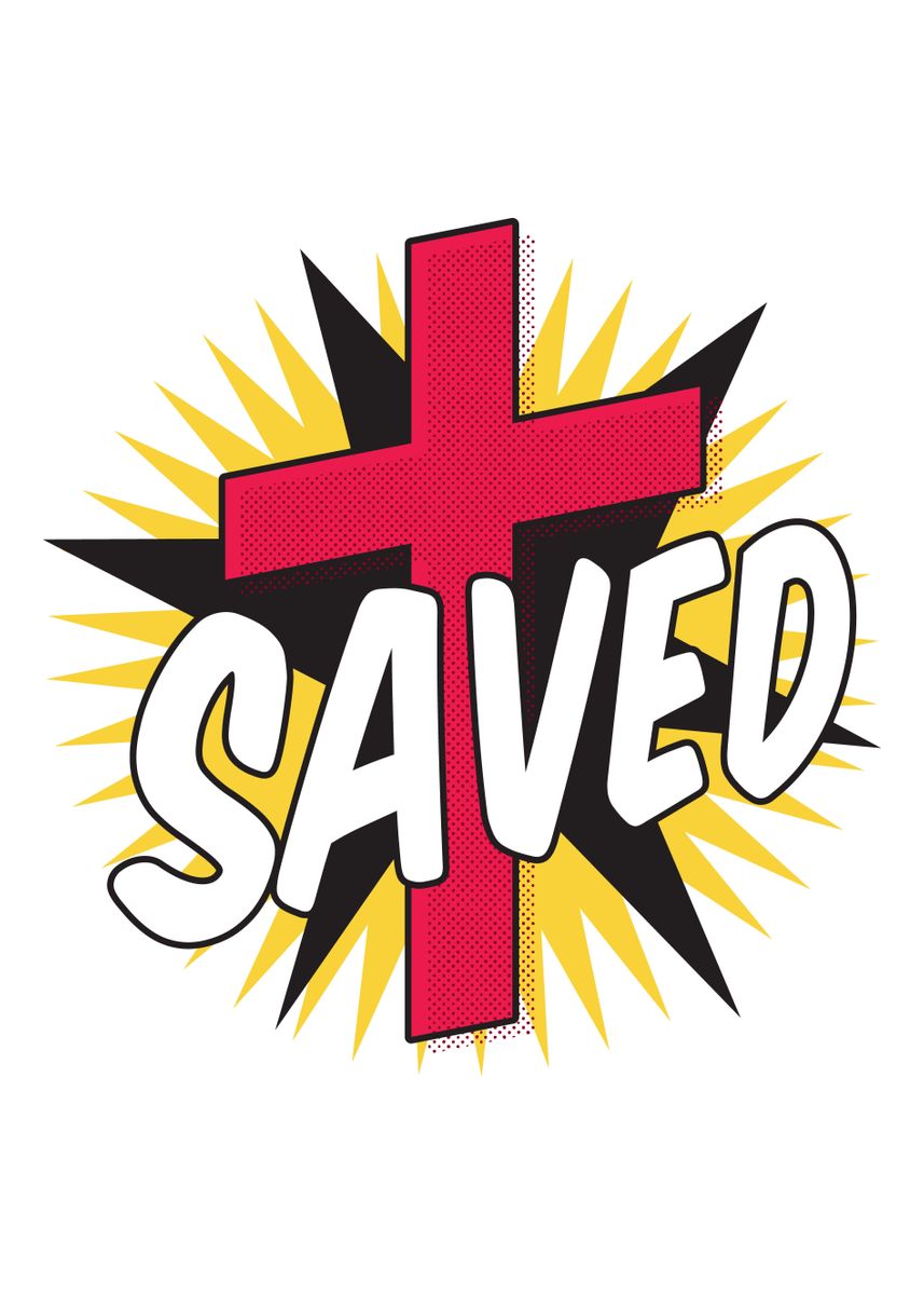 'Comic Cross Saved' Poster by StonerPlates | Displate