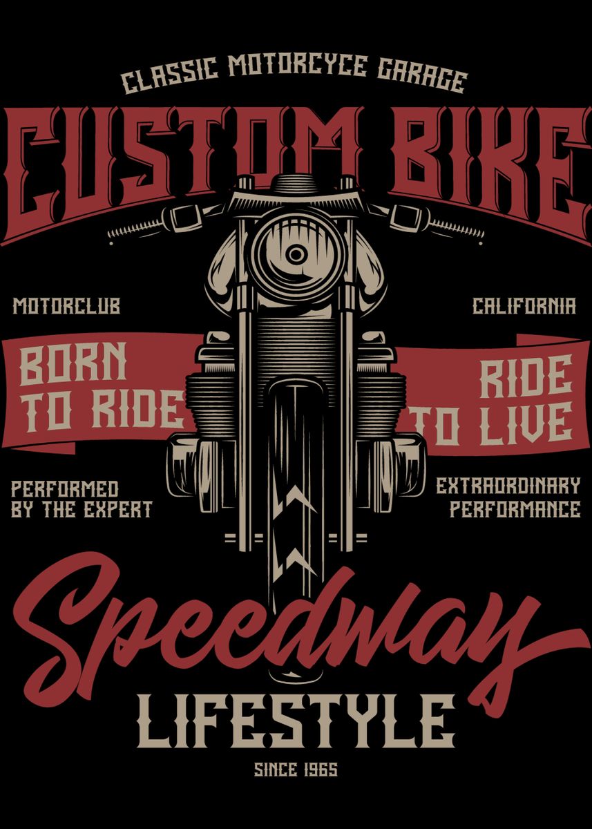 'Speedway' Poster, picture, metal print, paint by thetshirtshop2020 ...