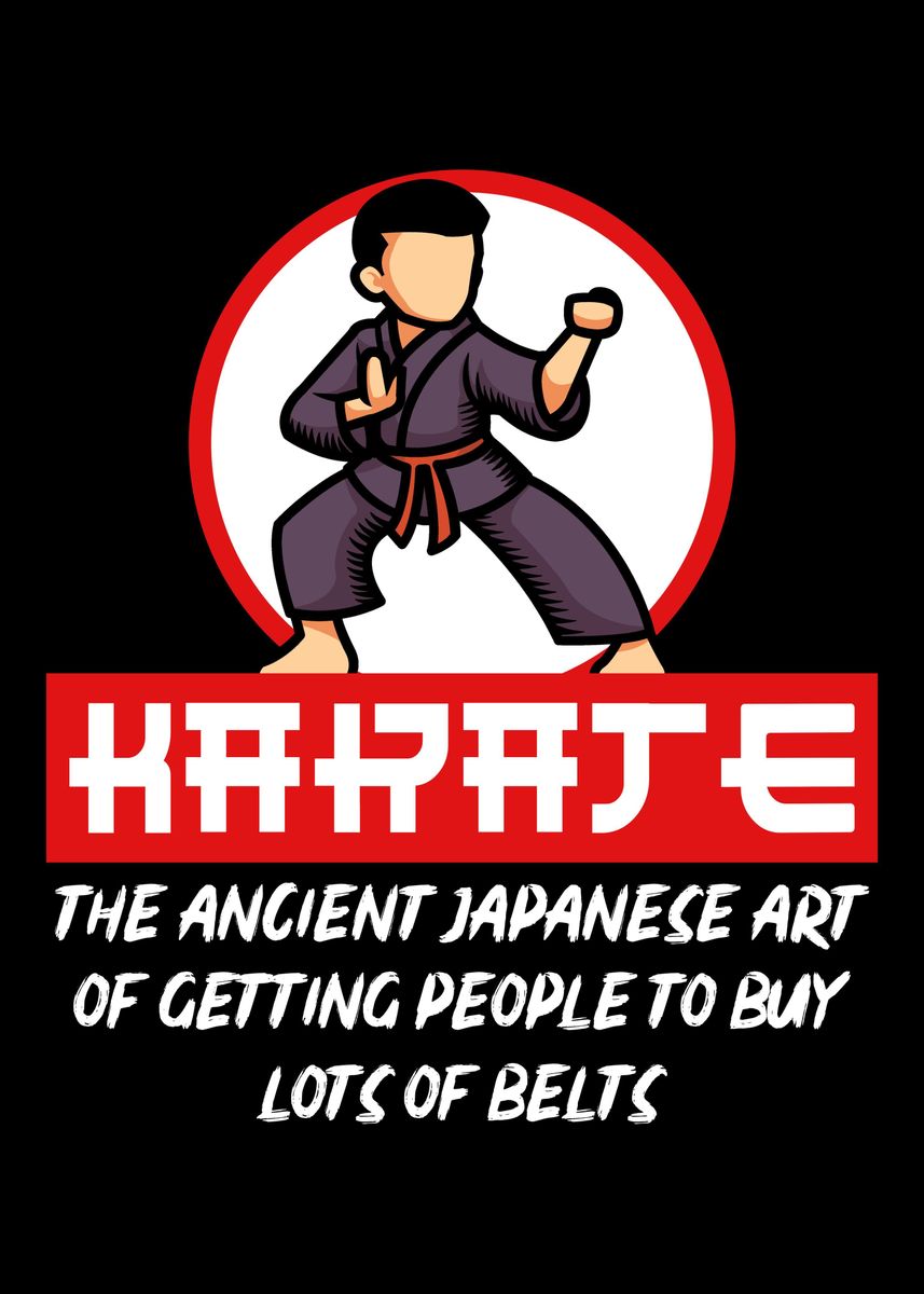 'Karate Japanese Art Belt ' Poster, picture, metal print, paint by ...