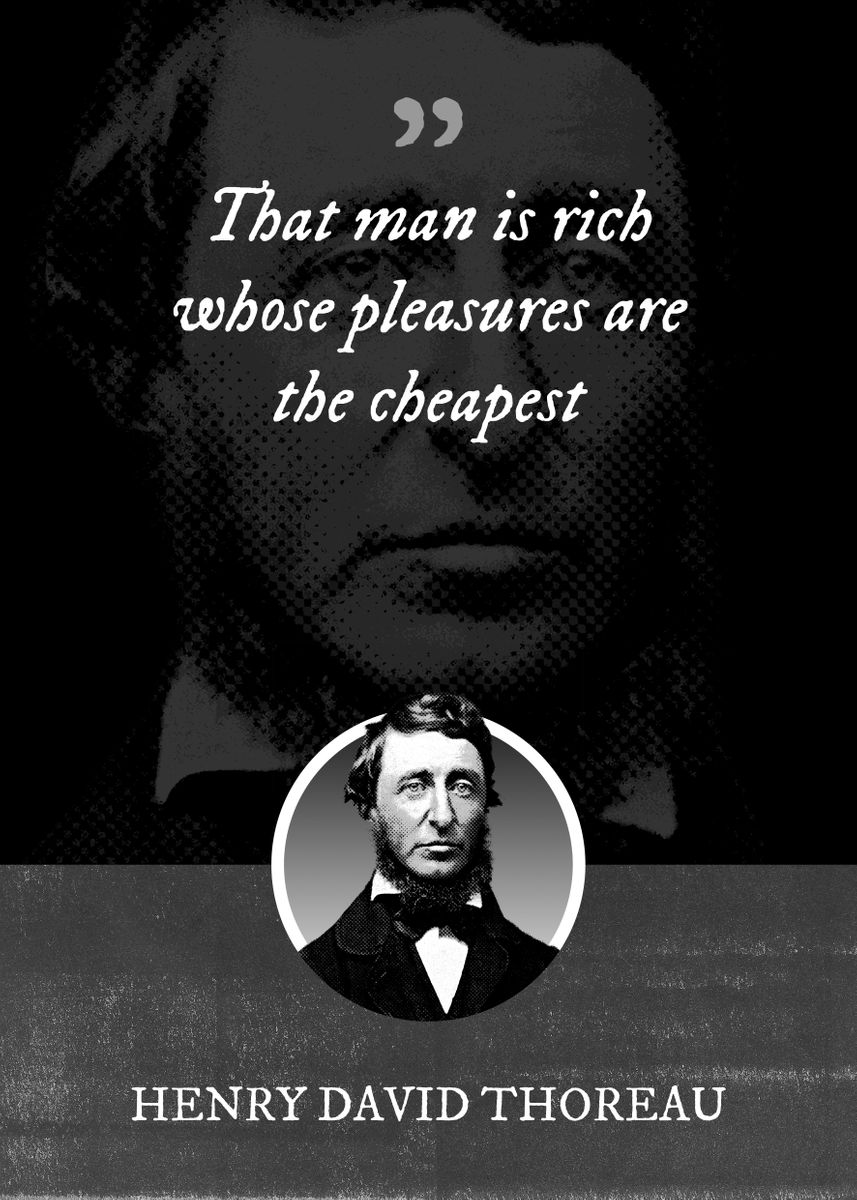 'That man is rich whose' Poster, picture, metal print, paint by ...