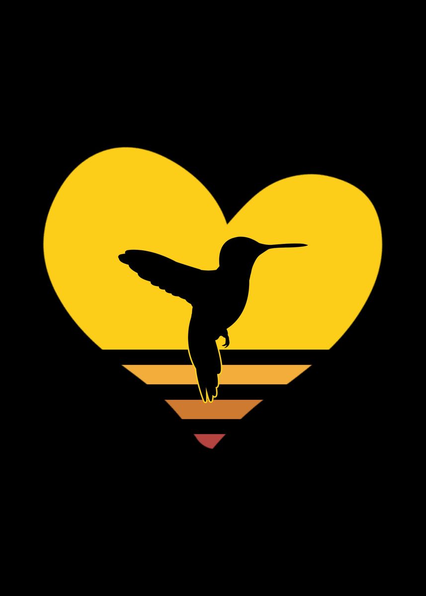 'Hummingbird Heart' Poster, picture, metal print, paint by Mealla ...