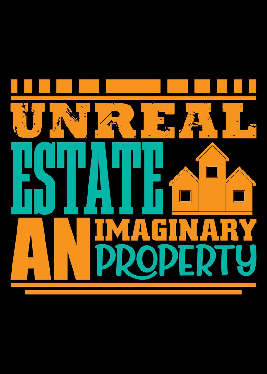 'Unreal estate an imaginary' Poster by Lukas Erbsmehl | Displate