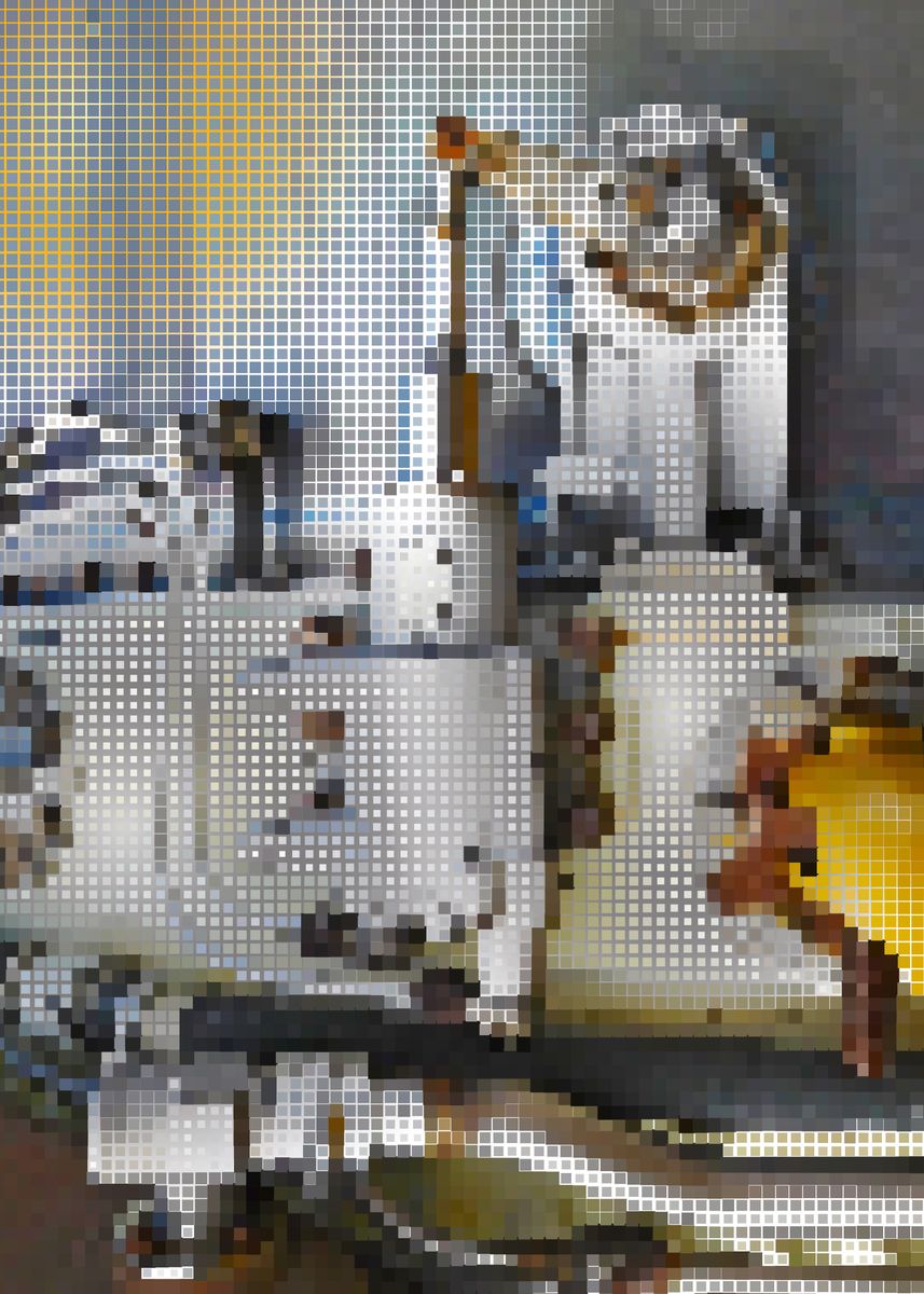 'abstract machinery' Poster, picture, metal print, paint by Evoke ...