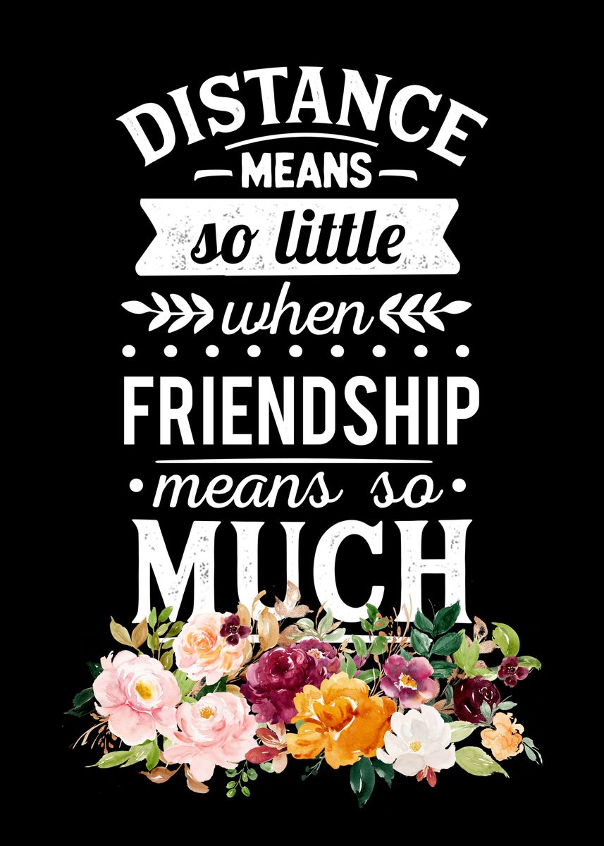 'Distance and Friendship' Poster, picture, metal print, paint by ...