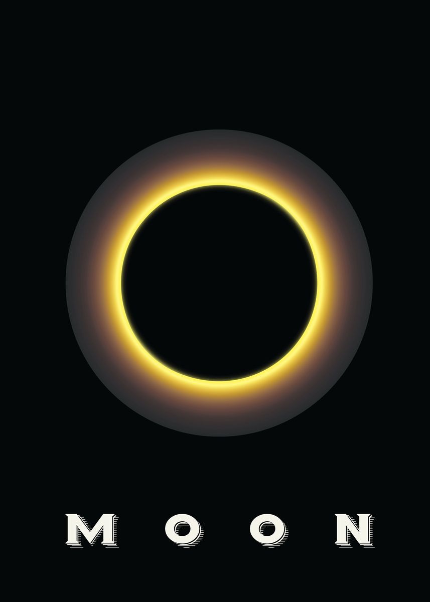 'Moon ' Poster, picture, metal print, paint by Elysia | Displate