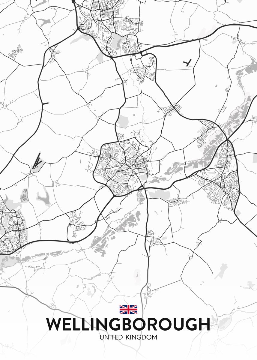 'Wellingborough UK' Poster by IMR Designs | Displate