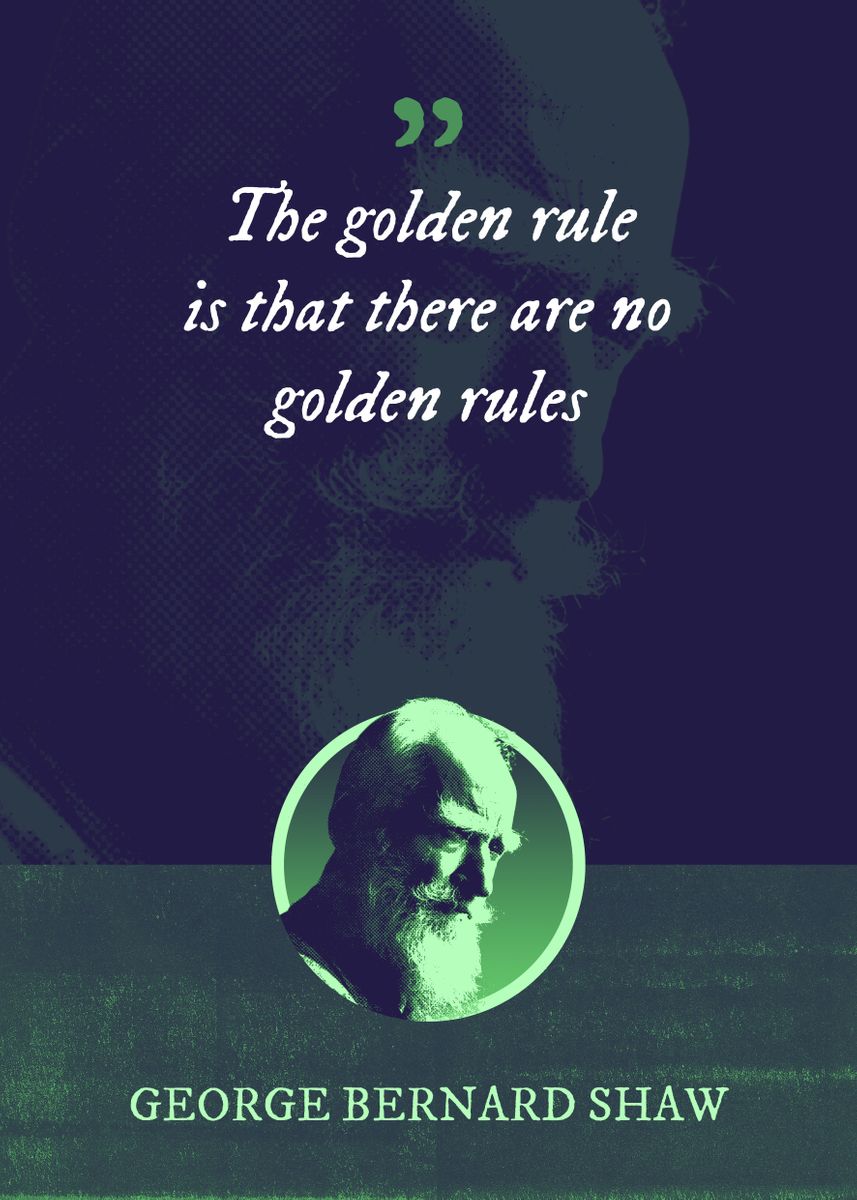 'The golden rule is that' Poster by Syahrasi | Displate