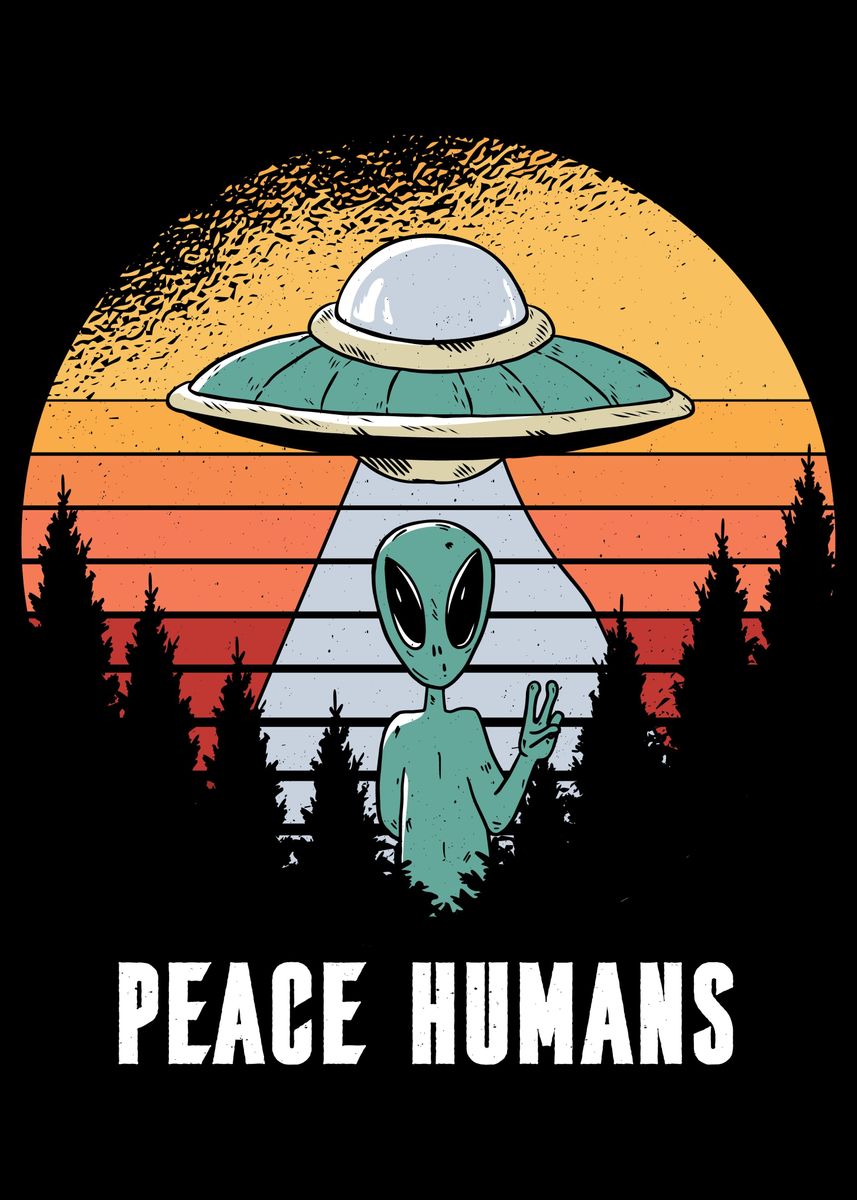 'UFO Extraterrestrial Scif' Poster, picture, metal print, paint by ...