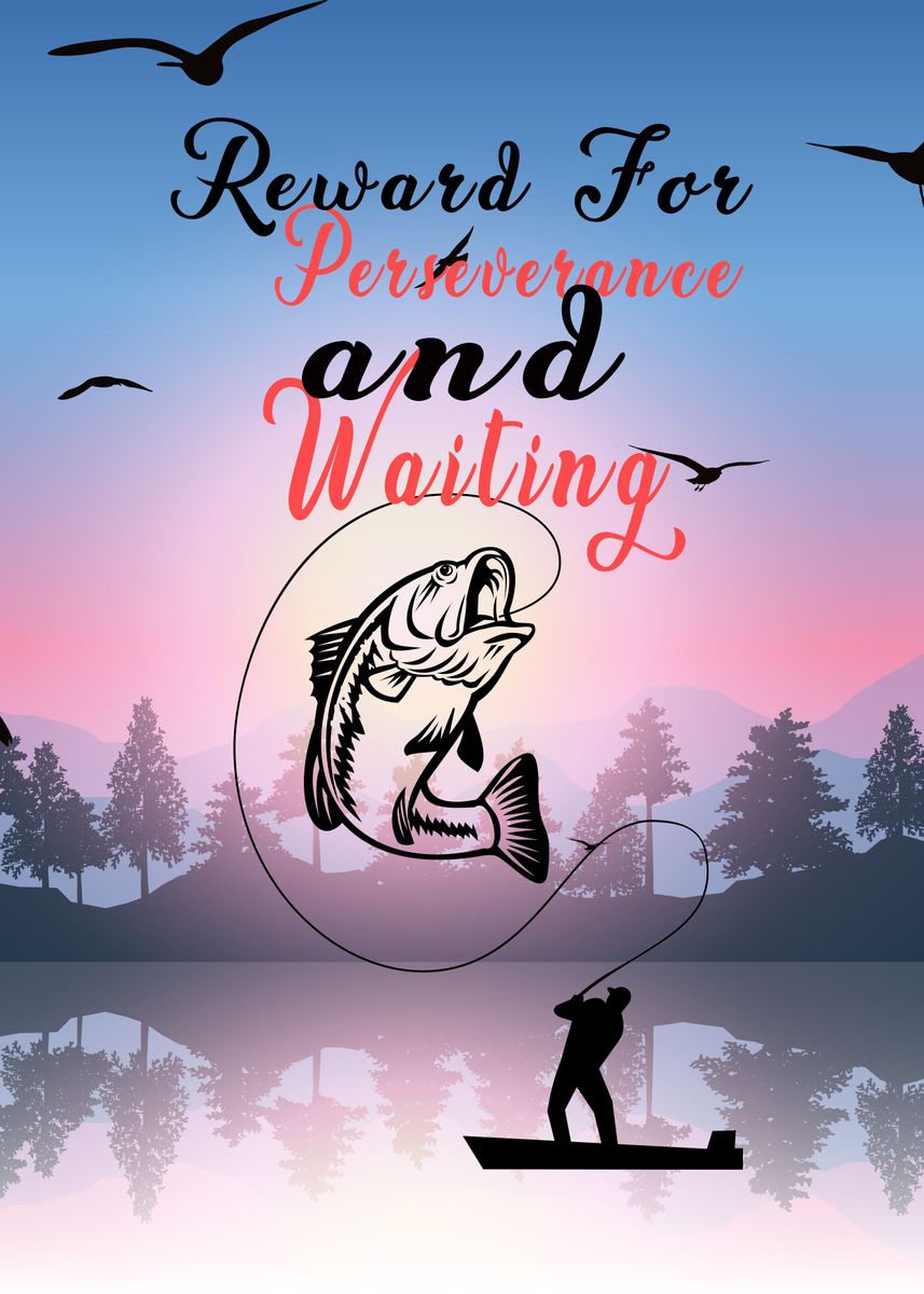 'Fishing ' Poster, picture, metal print, paint by AtlantaAlford | Displate