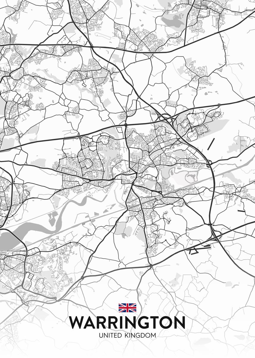 'Warrington UK' Poster, picture, metal print, paint by IMR Designs ...