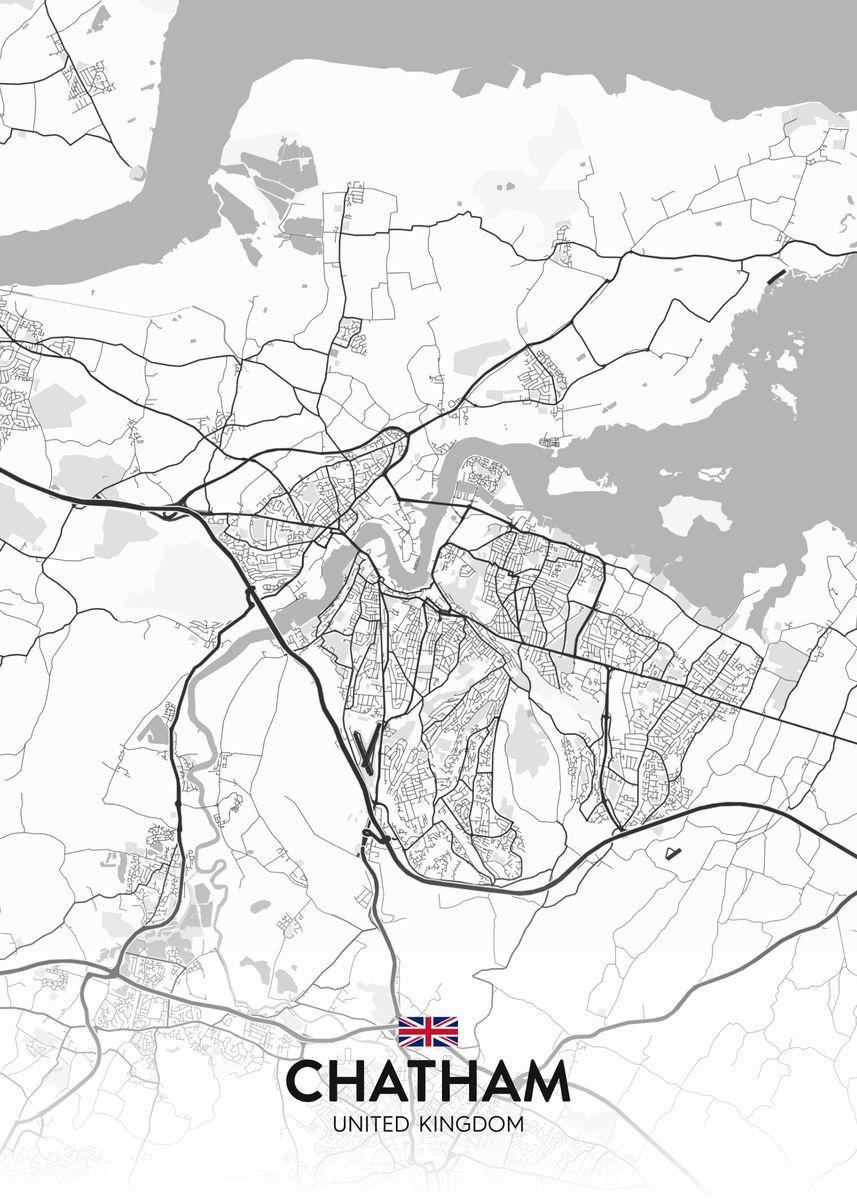 'Chatham UK' Poster, picture, metal print, paint by IMR Designs | Displate