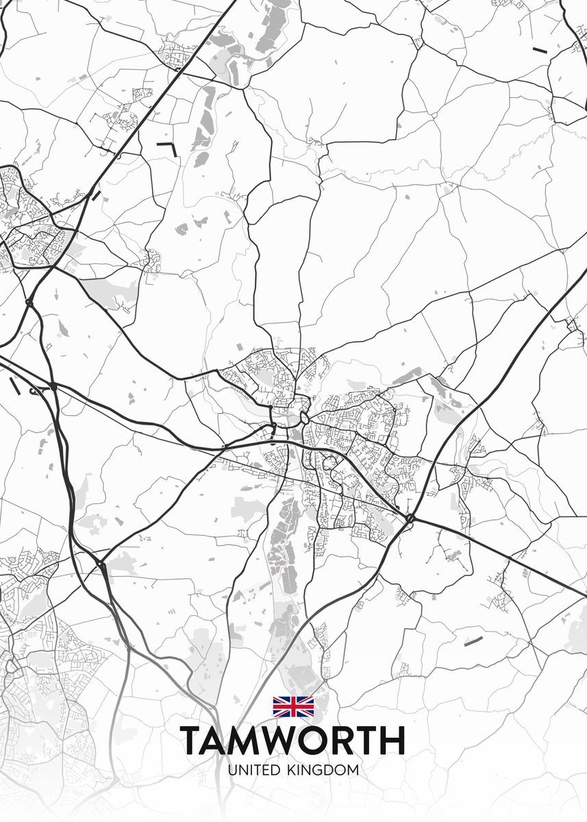 'Tamworth UK' Poster by IMR Designs | Displate