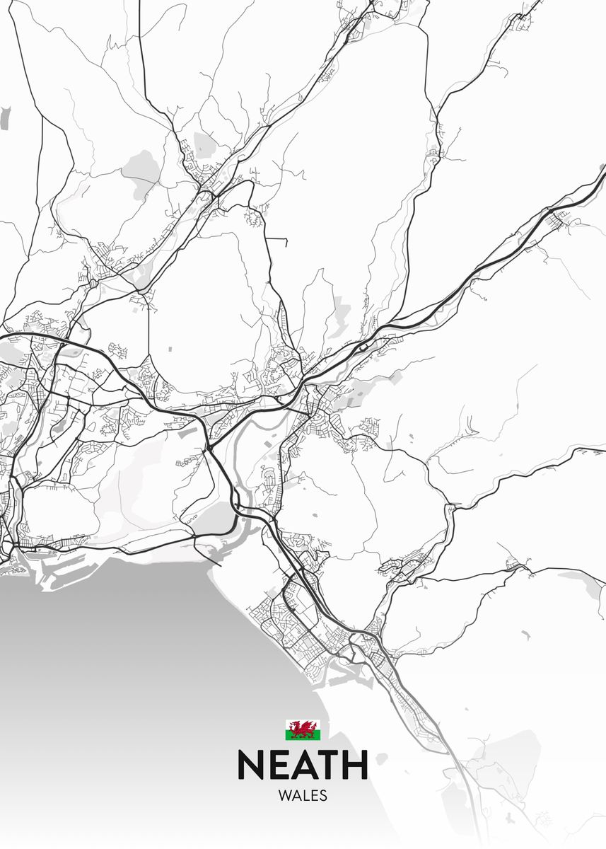 'Neath UK' Poster, picture, metal print, paint by IMR Designs | Displate