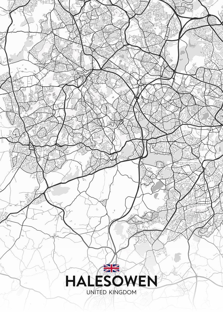 'Halesowen UK' Poster, picture, metal print, paint by IMR Designs ...