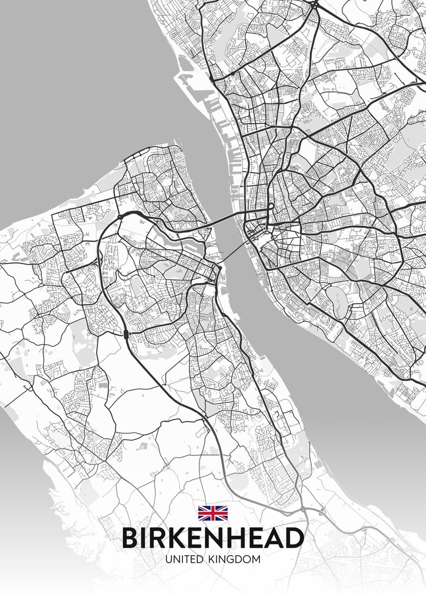 'Birkenhead UK' Poster, picture, metal print, paint by IMR Designs ...