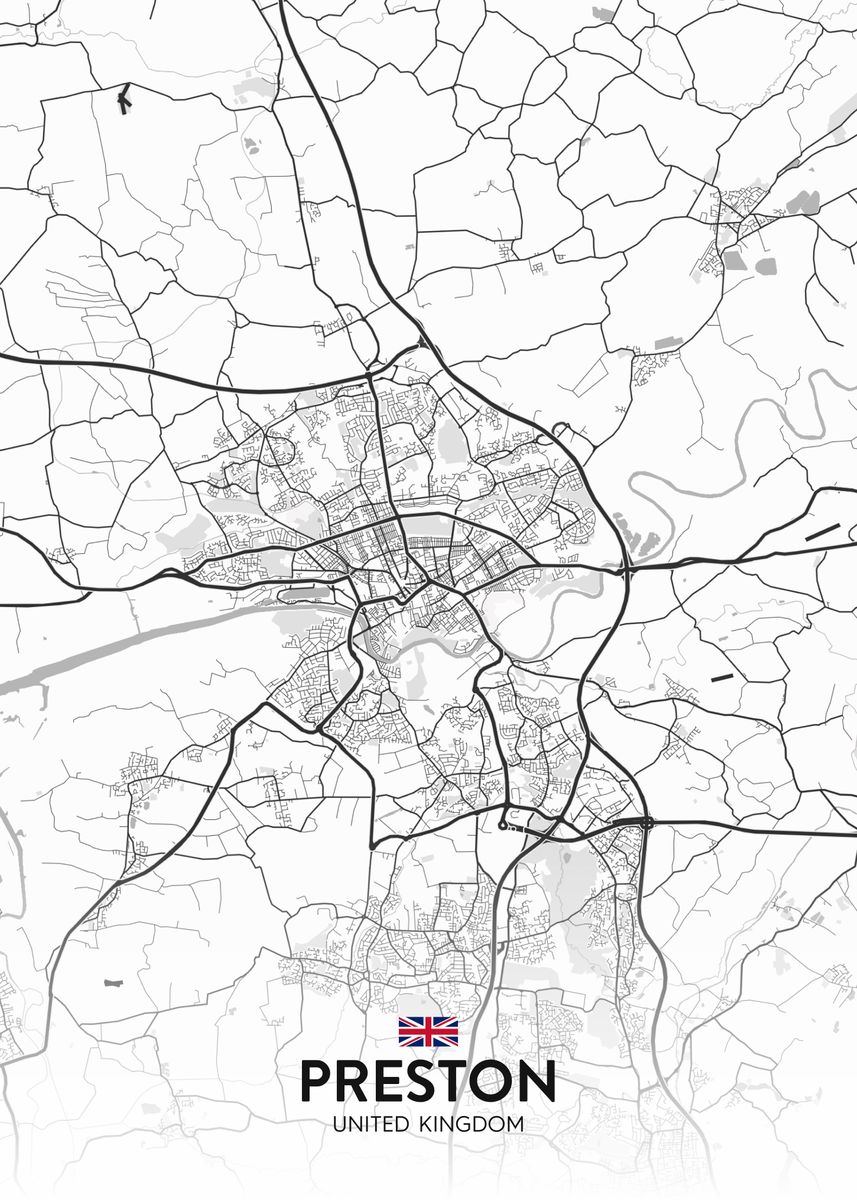 'Preston UK' Poster by IMR Designs | Displate