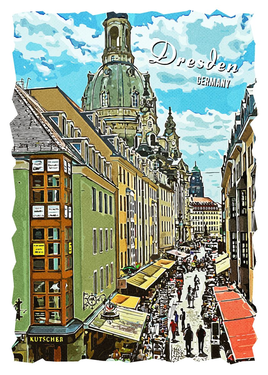 'Dresden' Poster, picture, metal print, paint by Printed Artings | Displate