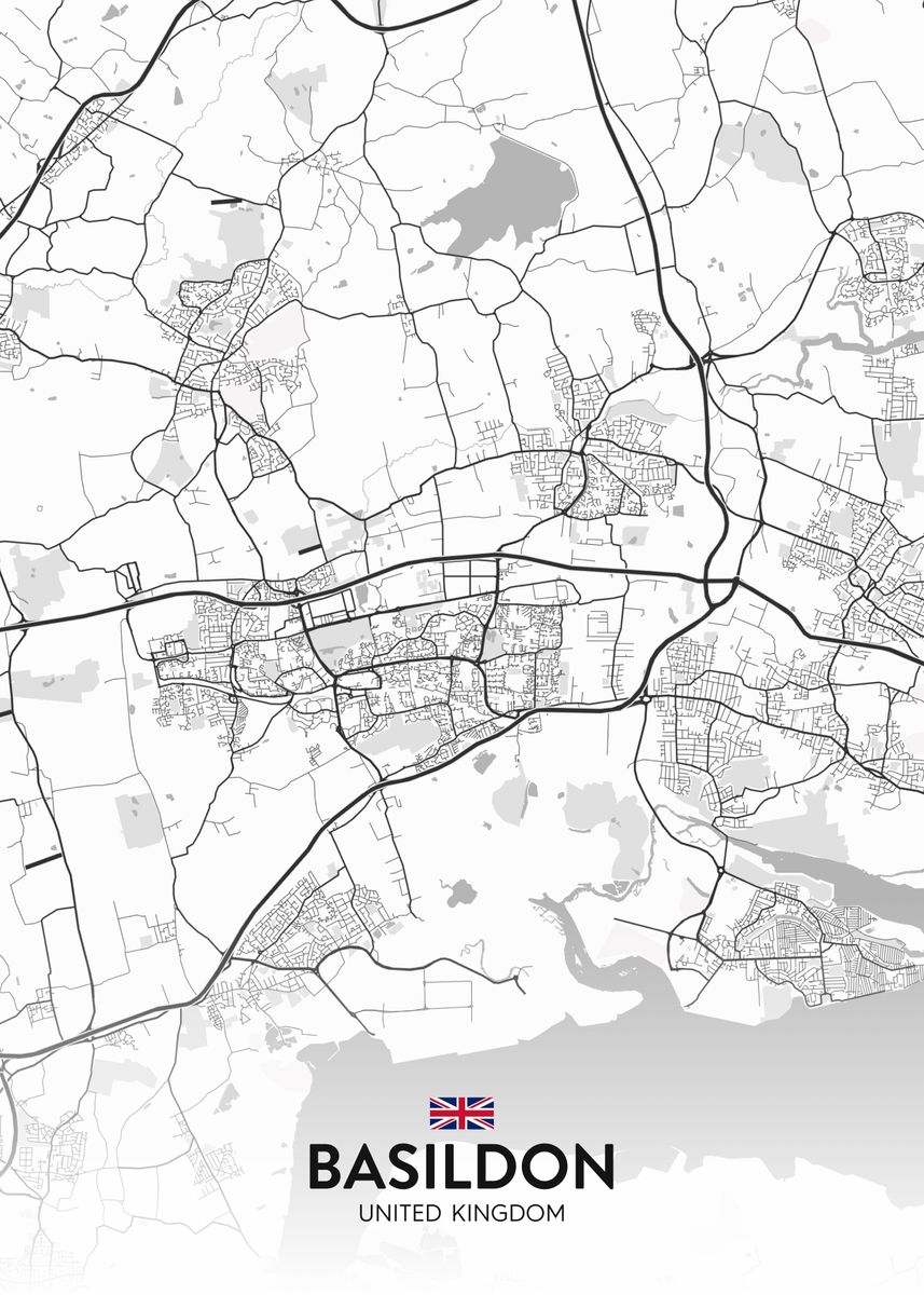 'Basildon UK' Poster by IMR Designs | Displate