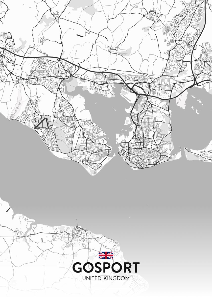'Gosport UK' Poster, picture, metal print, paint by IMR Designs | Displate