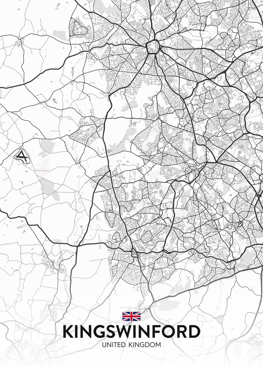 'Kingswinford UK' Poster, picture, metal print, paint by IMR Designs ...