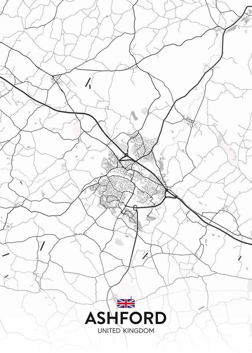 'Ashford UK' Poster, picture, metal print, paint by IMR Designs | Displate
