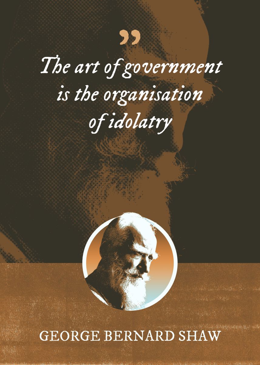 'The art of government is' Poster, picture, metal print, paint by ...