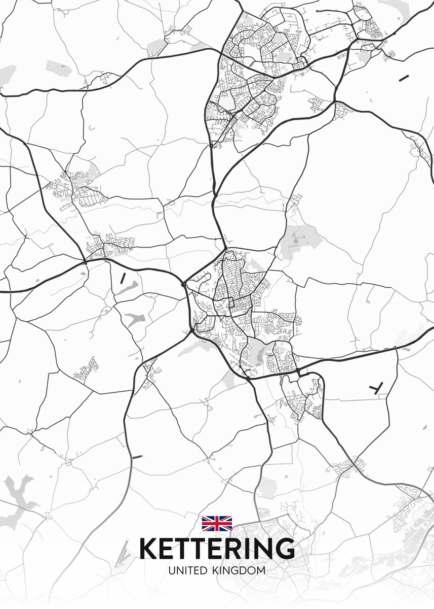 'Kettering UK' Poster, picture, metal print, paint by IMR Designs ...