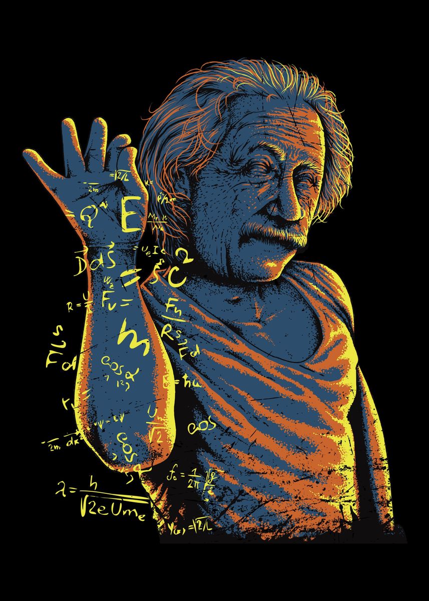 'Albert Einstein' Poster, picture, metal print, paint by John DonJoe ...
